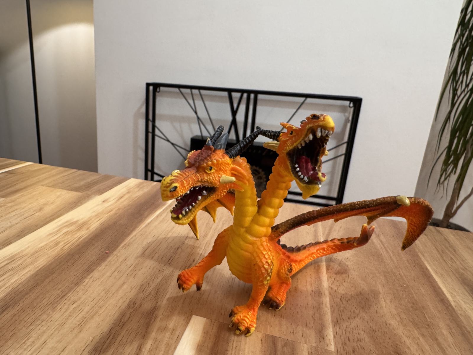 Bullyland Orange Double-Headed Dragon Figura 75598
