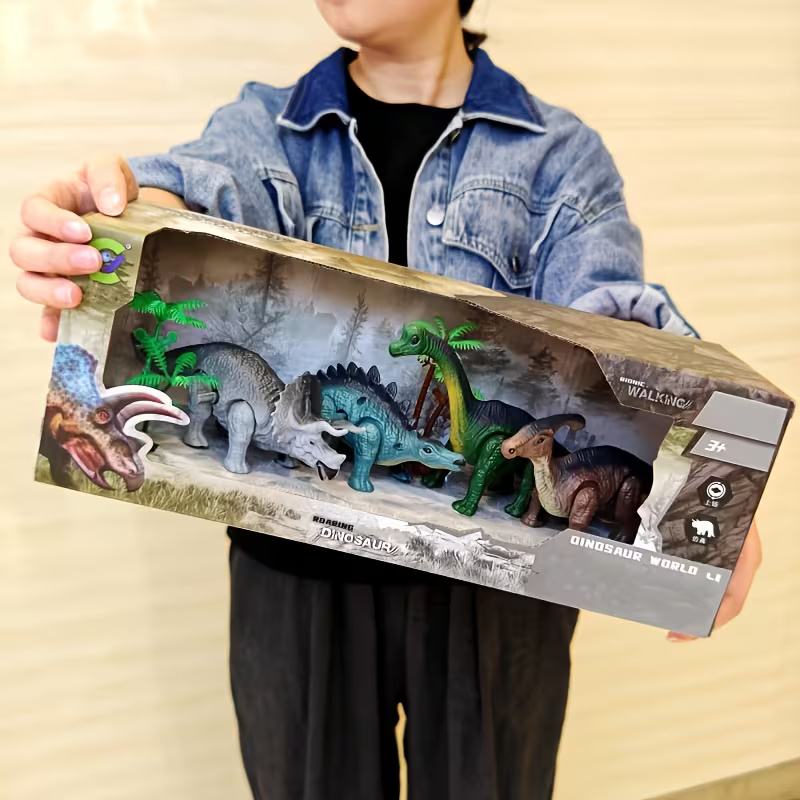 Poklon set s četiri dinosaura i dva stabla