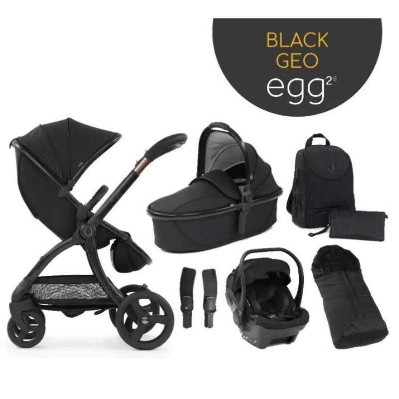 egg2® dječja kolica 6u1 – Special Edition Black Geo