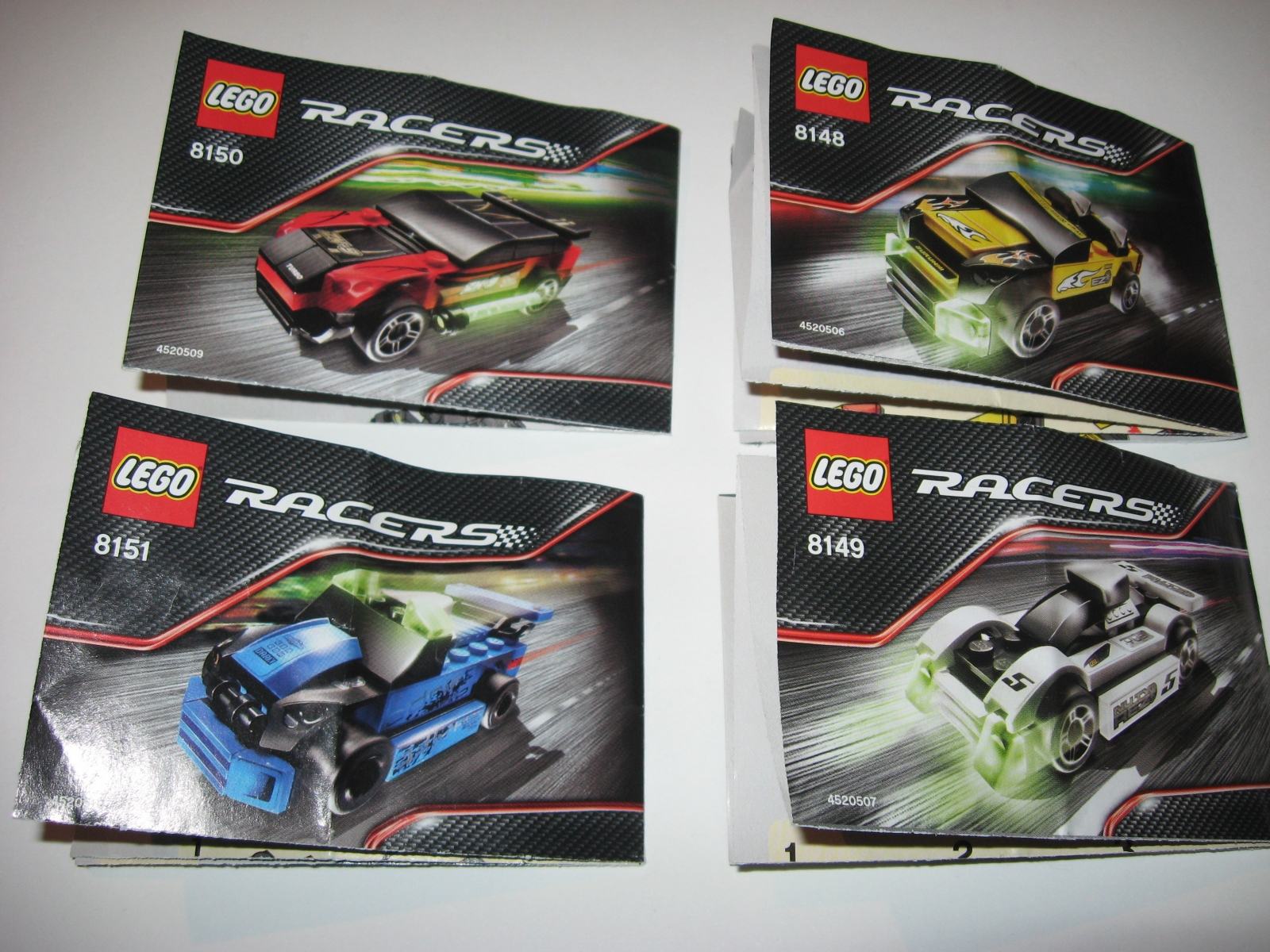 LEGO 8148, 8149, 8150, 8151 ------Racers x 4