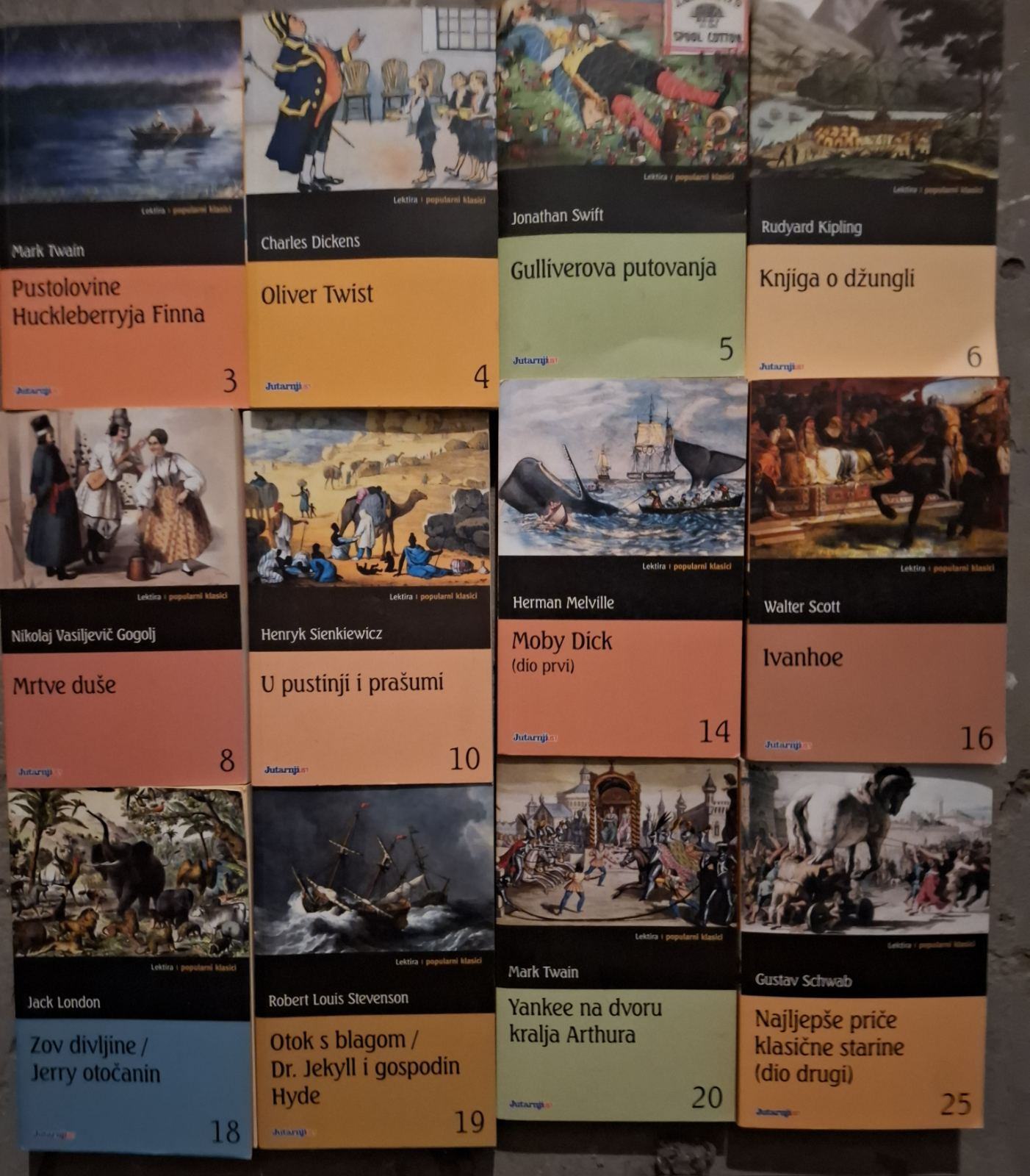 Lektira popularni klasici Jutarnji list - 12 knjiga