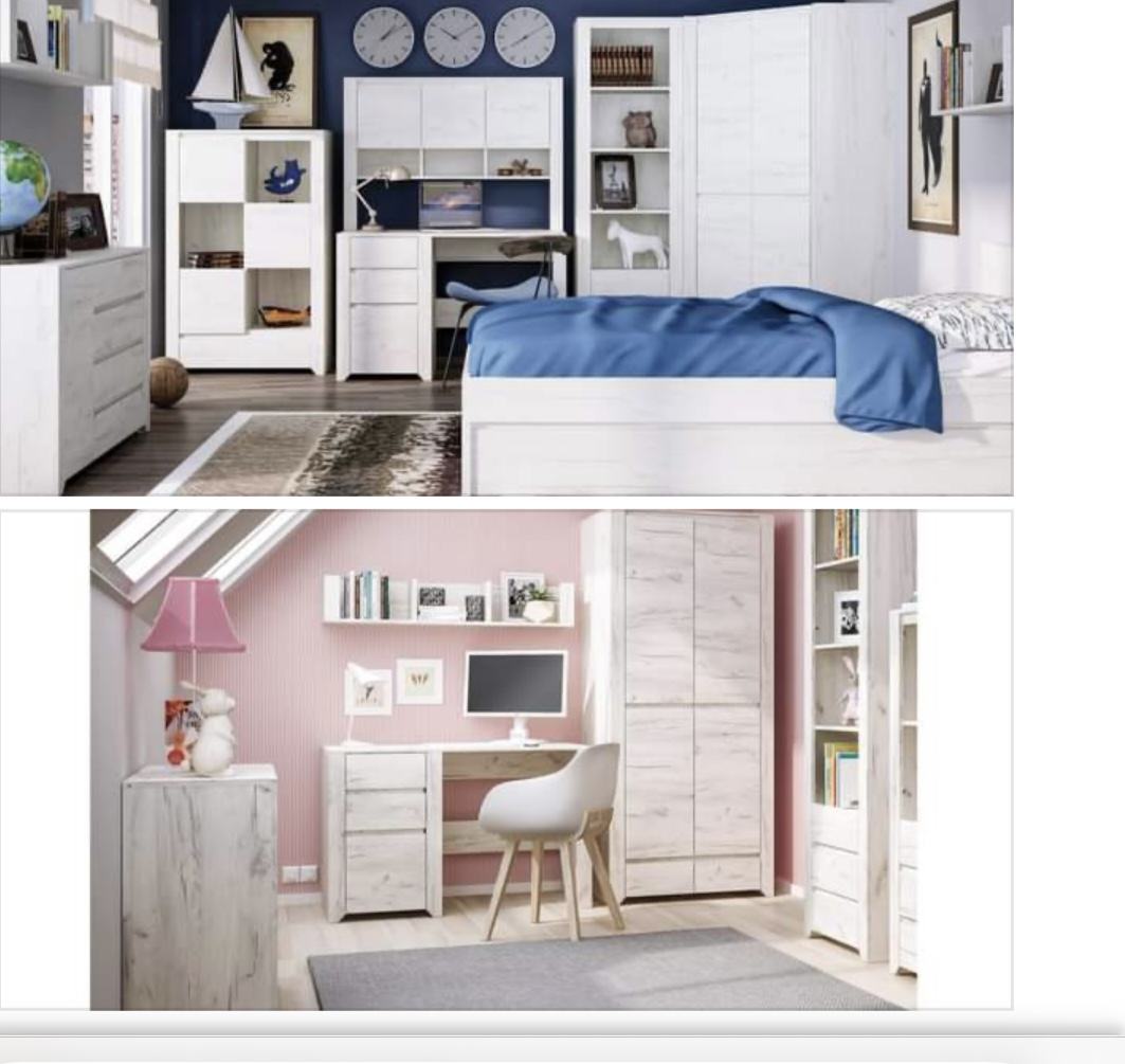 Diječija soba Emezzeta,Angel-2 ormara,radni stol,komoda,krevet,…