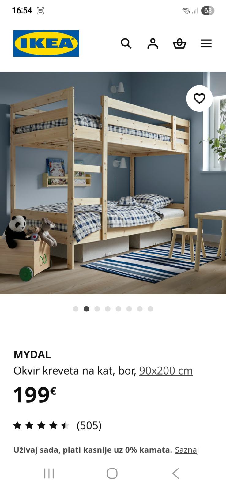 DJEČJI KREVET NA KAT- IKEA