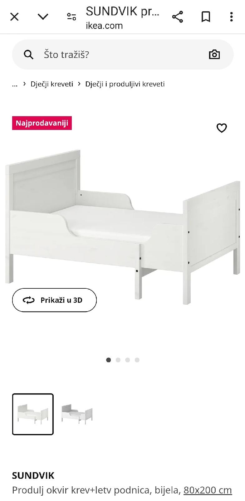 Ikea produljivi krevet