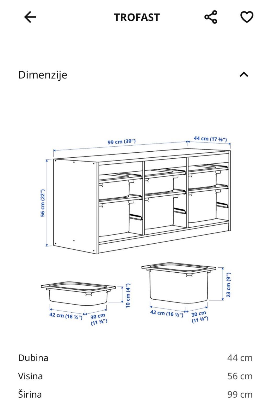 Ormar i komoda za djecju sobu Ikea