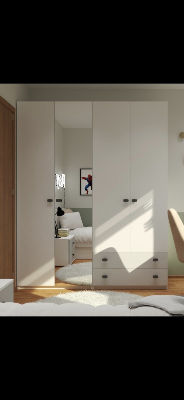 Ormar veliki sa ogledalom, Novo