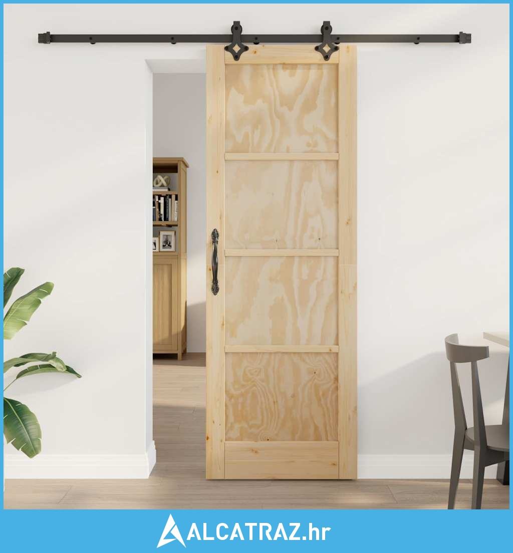 Klizna vrata s hardverskim setom ORKDALSolidno drvo bor - NOVO