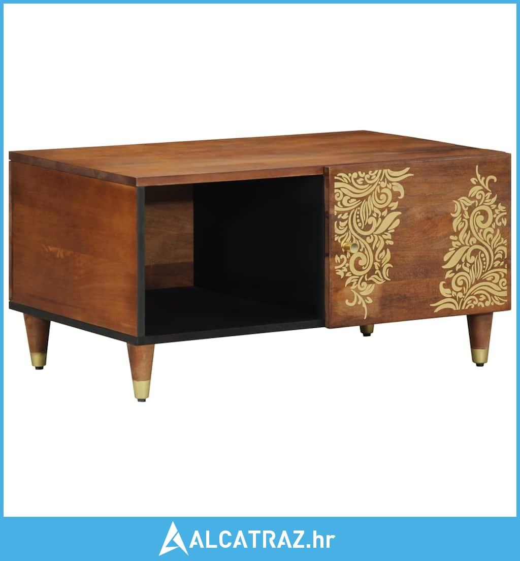 Kava Stol boja meda 80 x 50 x 40 cm masivno drvo manga - NOVO