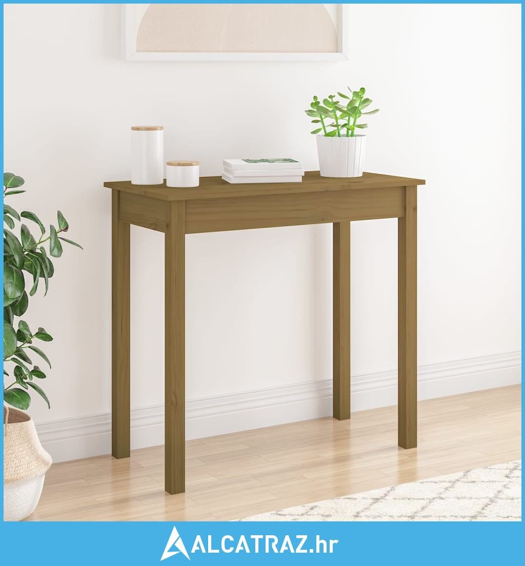 Konzolni stol boja meda 80x40x75 cm od masivne borovine - NOVO
