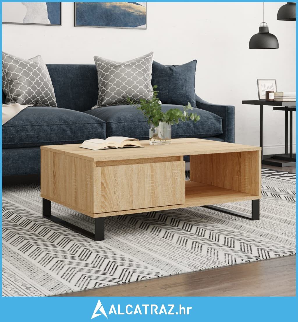 Stolić za kavu boja hrasta sonome 90x60x35 cm konstruirano drvo - NOVO