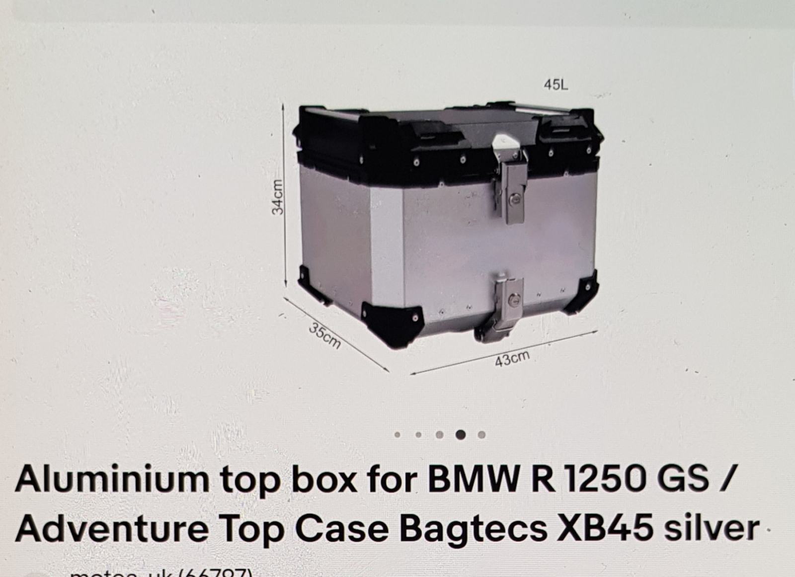 KOFER ZA BMW R1200GS/ R1250GS ADVENTURE TOP CASE XB 45 LIT (univerzal)