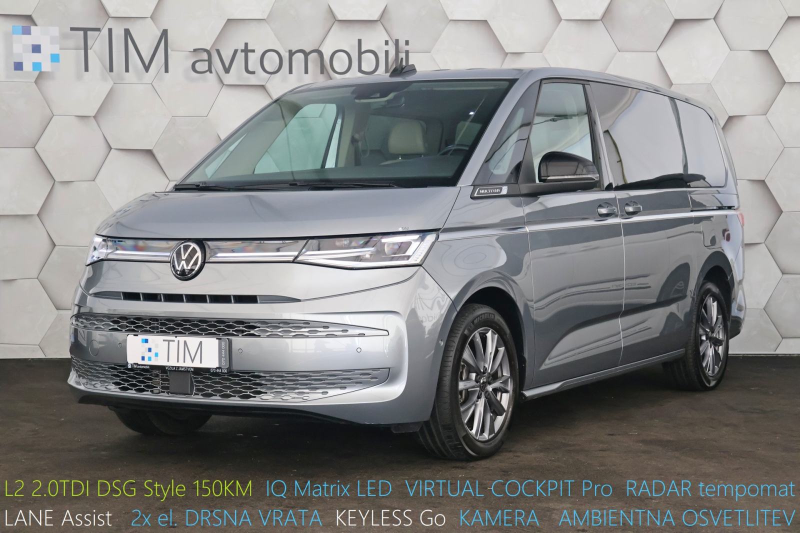 VW T7 Multivan L2 2.0 TDI DSG N1-teretno COCKPIT KAMERA RADARtemp, 2024 ...
