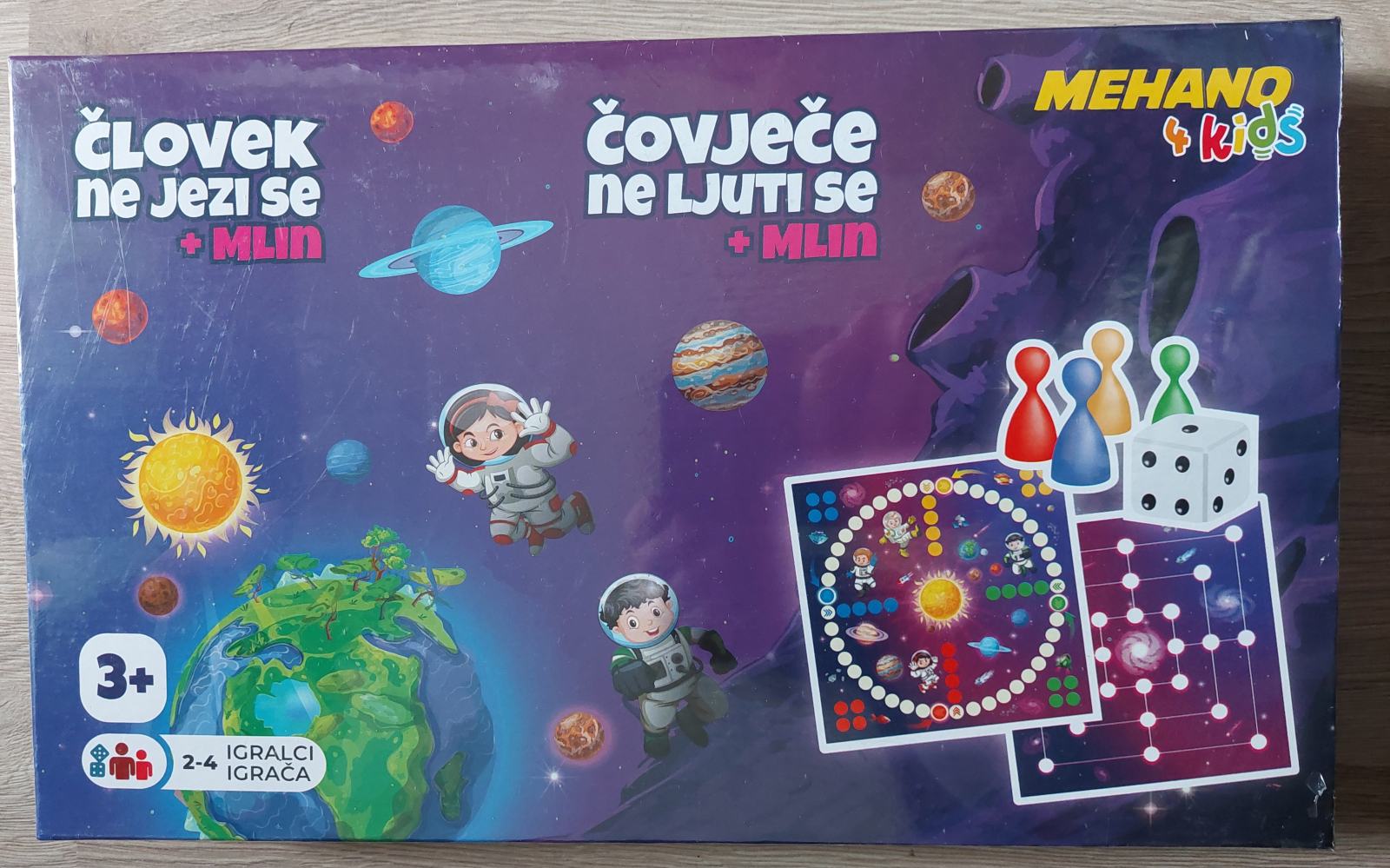 Čovječe ne ljuti se s temom svemira i društvena igra mlin