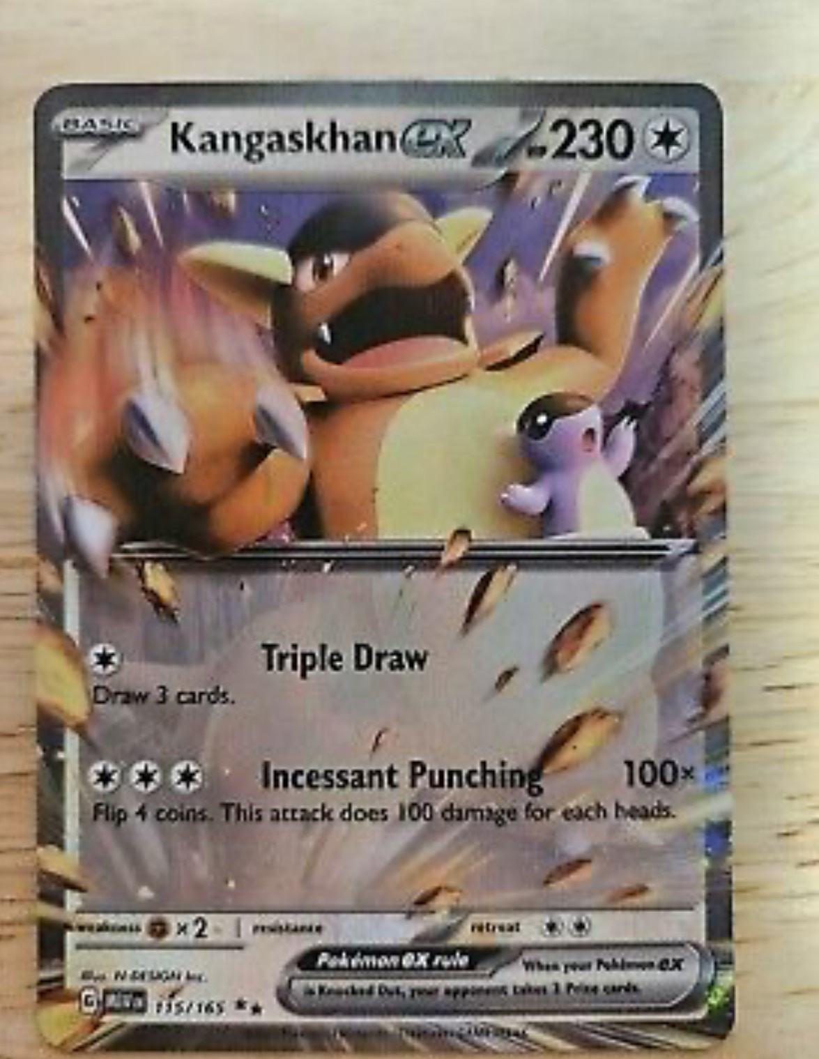 Kangaskhan ex pokemon karta