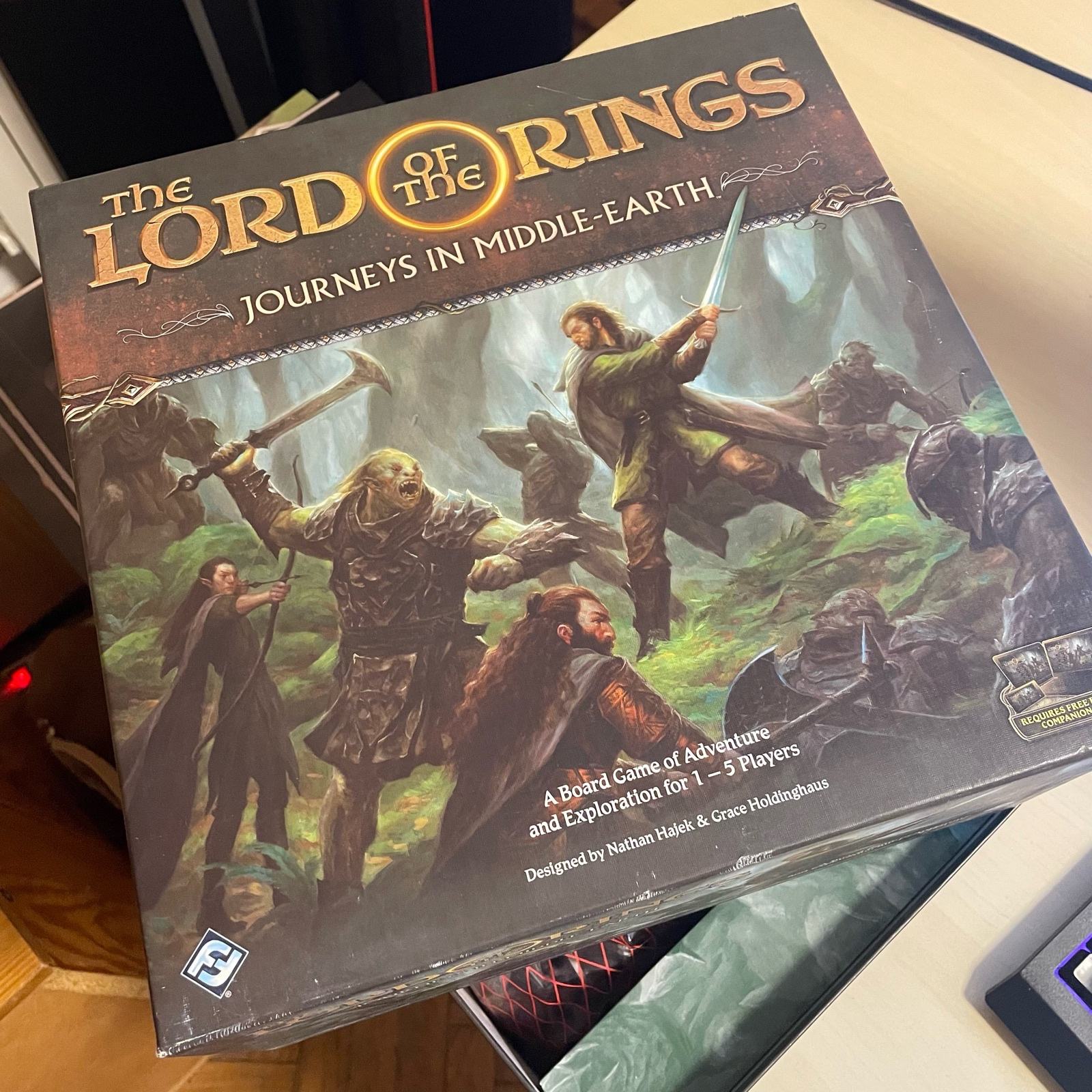 Lord of the Rings, Journeys in Middle Earth. Jednom igrani boardgame.