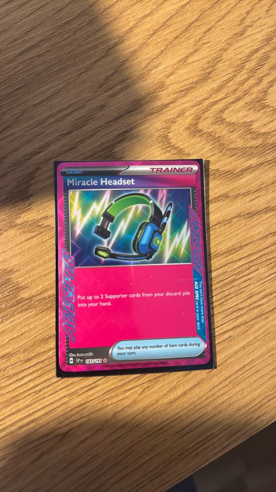 Miracle Headset pokemon karta