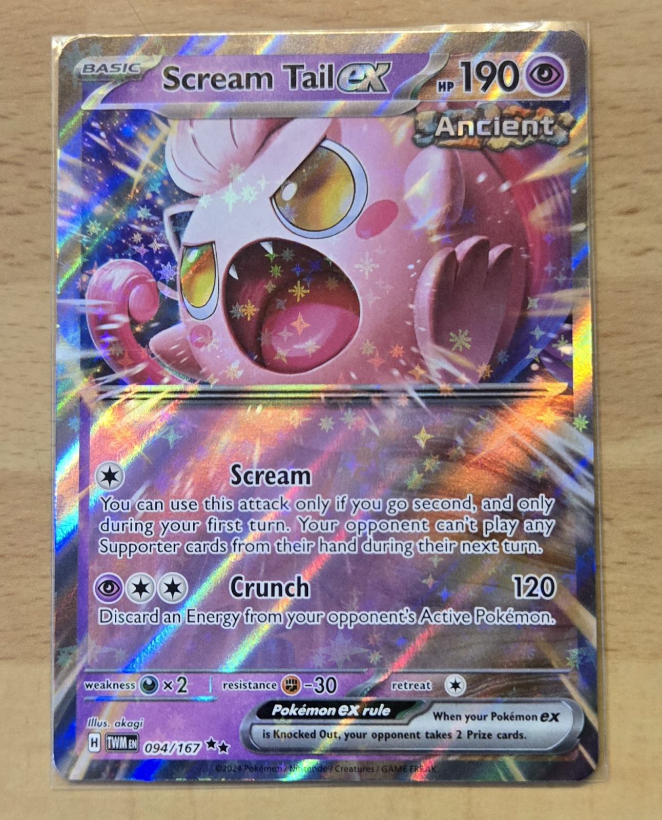 Pokemon karta - Scream Tail ex (TWM 094/167)