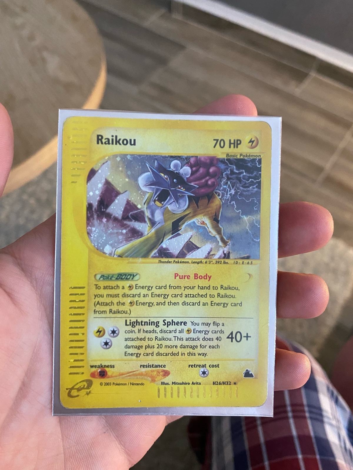 Pokemon Raikou Skyridge holo rare