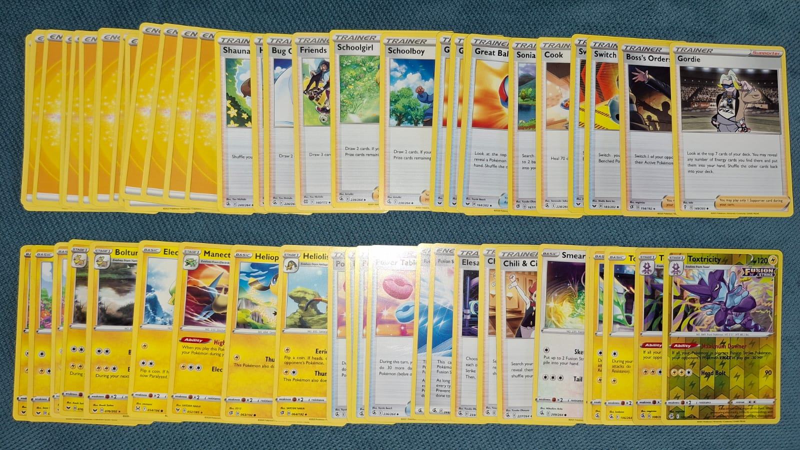 Pokemon špil za igru Električni - Fusion Strike 60 karata NOVO holo