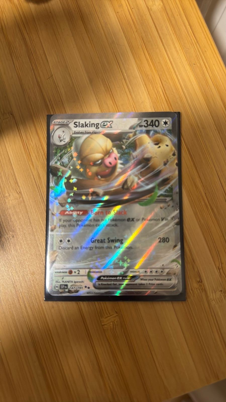 Slaking ex Pokemon karta