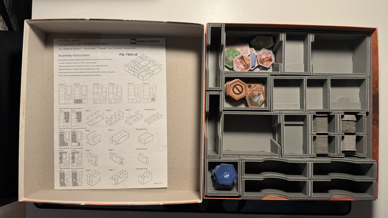 Terraforming Mars Folded Space v2 insert