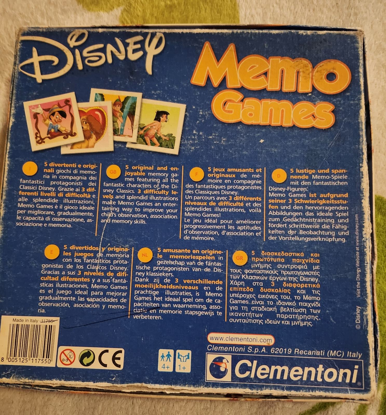 WALT DISNEY MEMO GAMES