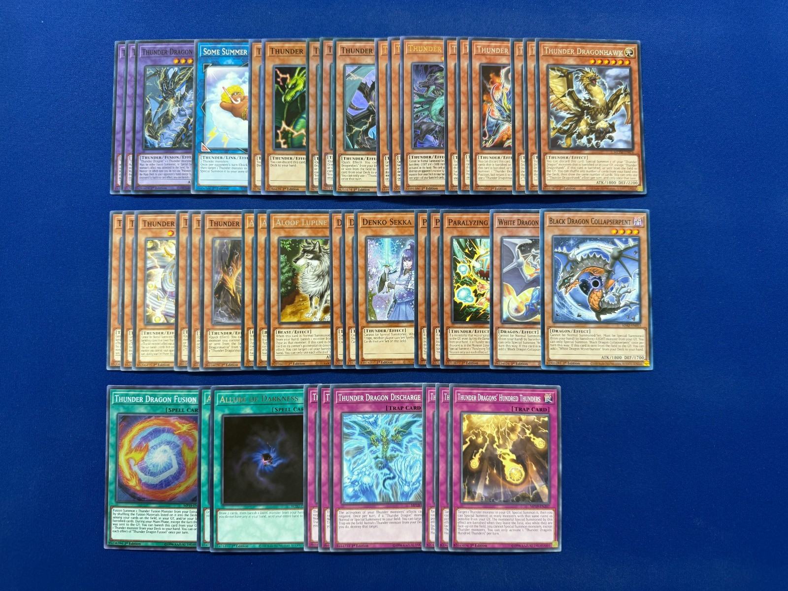 Yugioh karte Thunder Dragon Deck