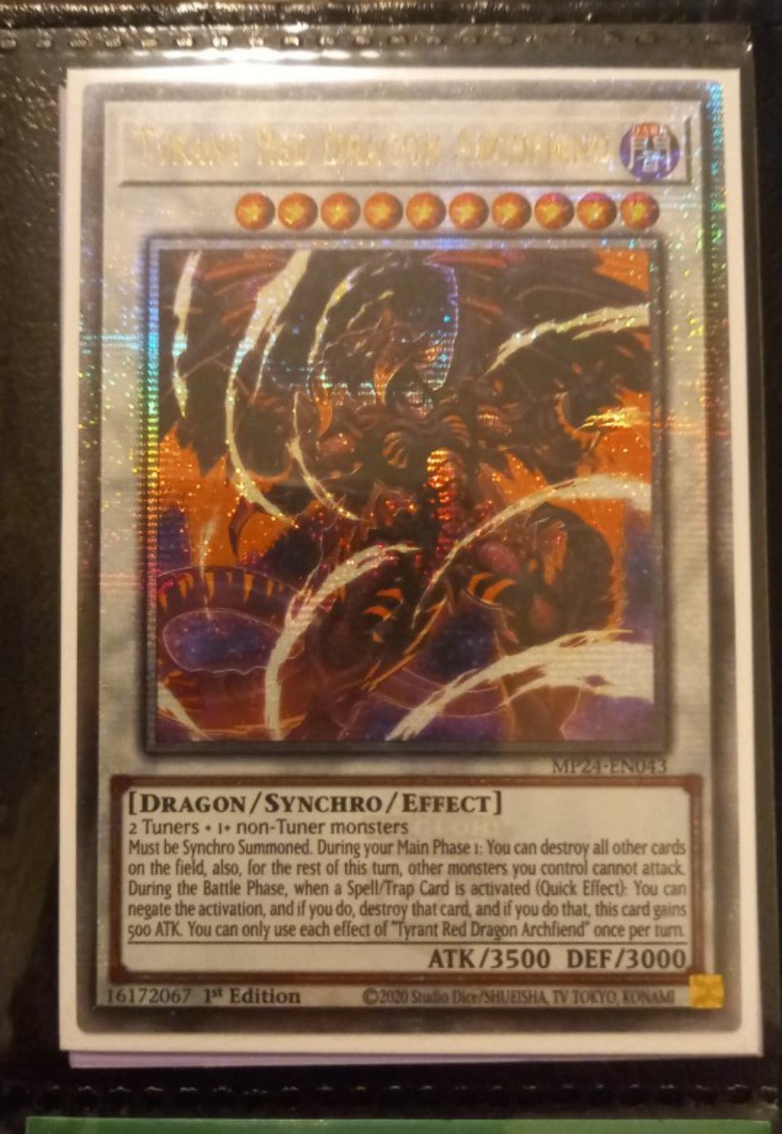 yugioh tyrant red dragon archfiend quarter cet