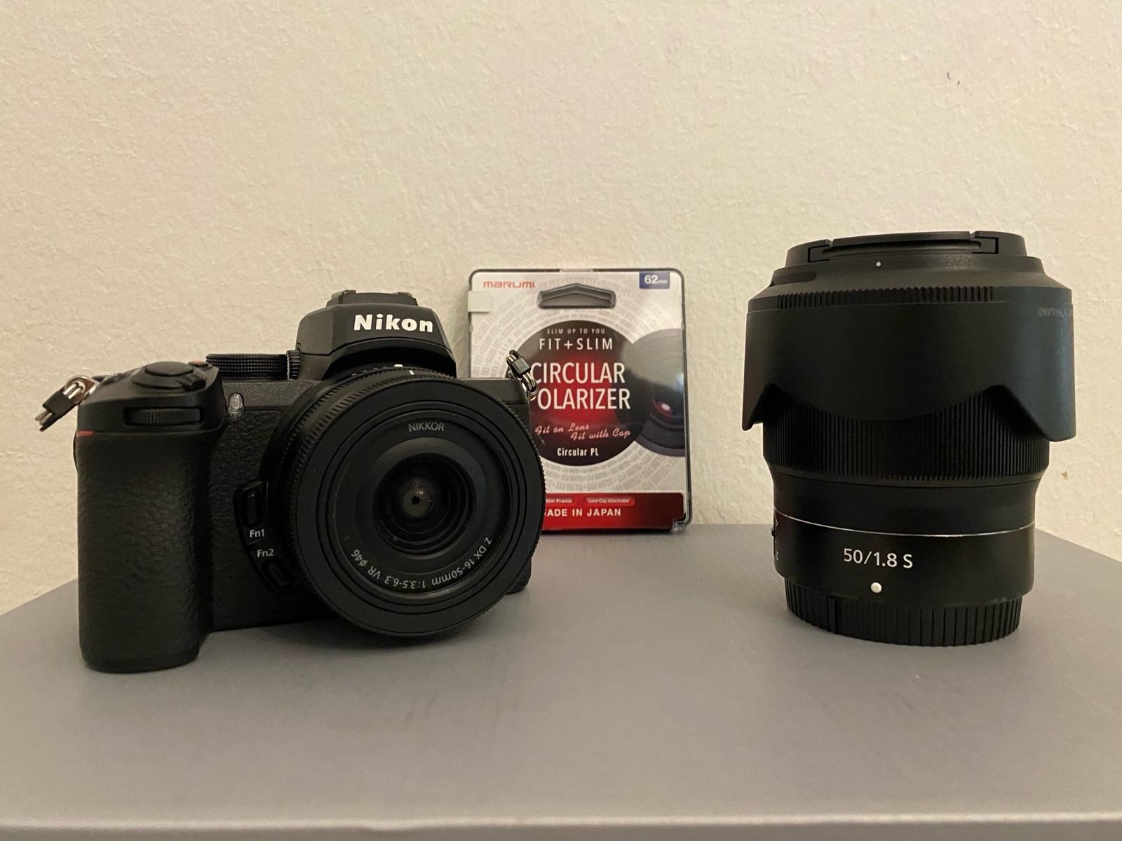 Nikon Z50 + Nikkor Z 50mm f/1.8S + 16-50mm