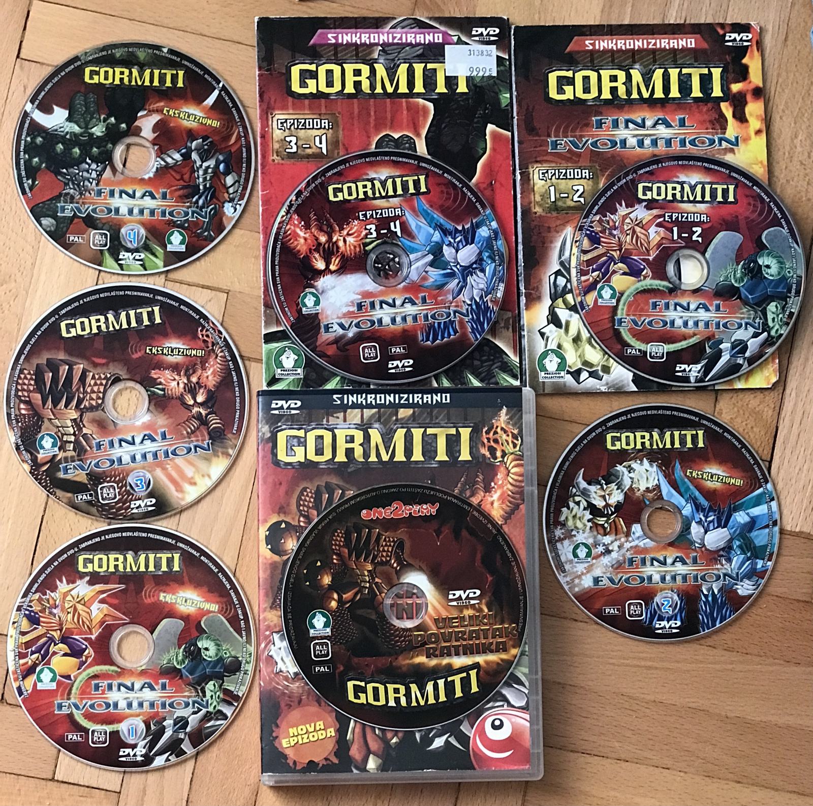8x DVD-a Gormiti | Final Evolution + povratak gospodara prirode