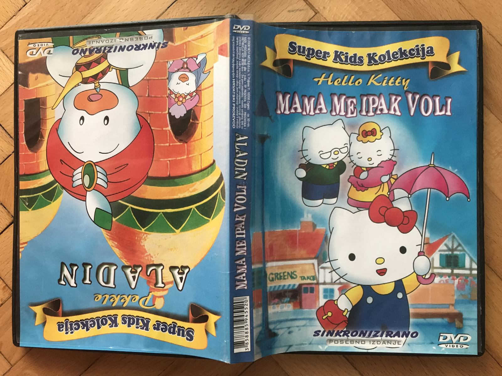 4x DVD-a sa 6 animirana filma: 4x Hello Kitty +2x Pekkle +2x Keroppi