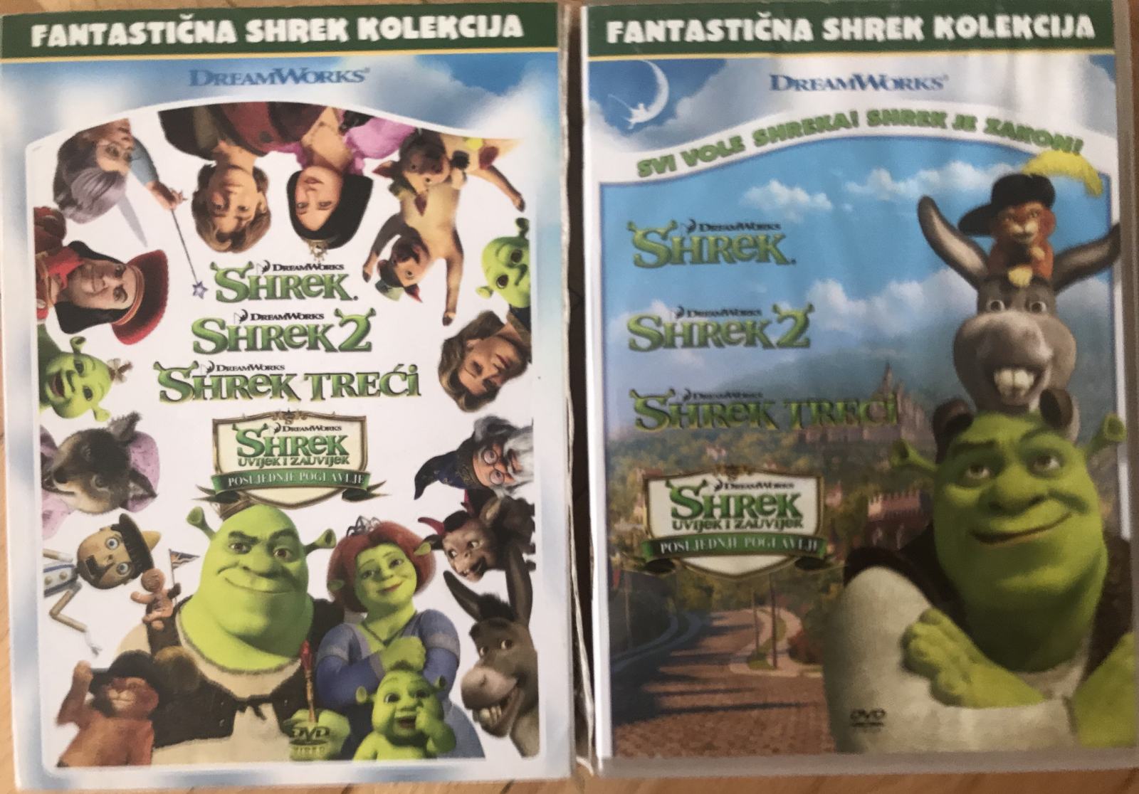 4x DVD-a DreamWorks: Shrek 1 + 2 + 3 + Uvijek i zauvijek +bonus track
