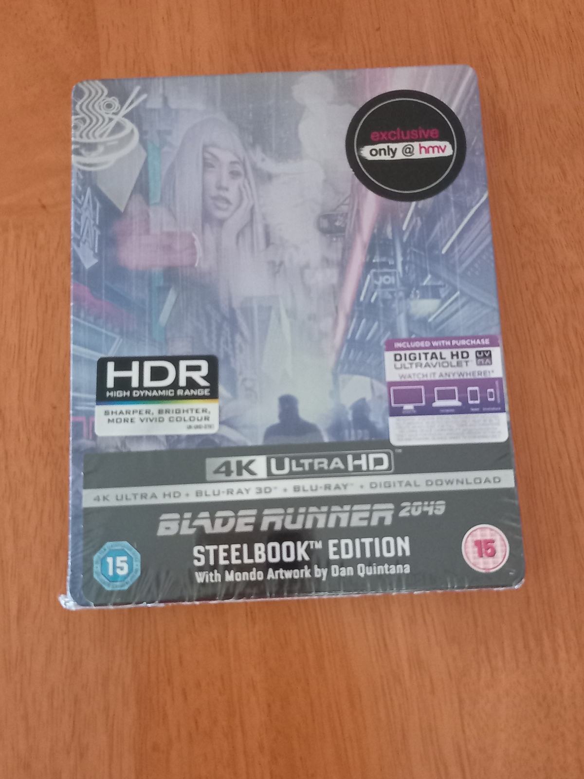 Blade Runner 2049 HMV Exclusive Mondo Steelbook 4K Novo Zapakirano