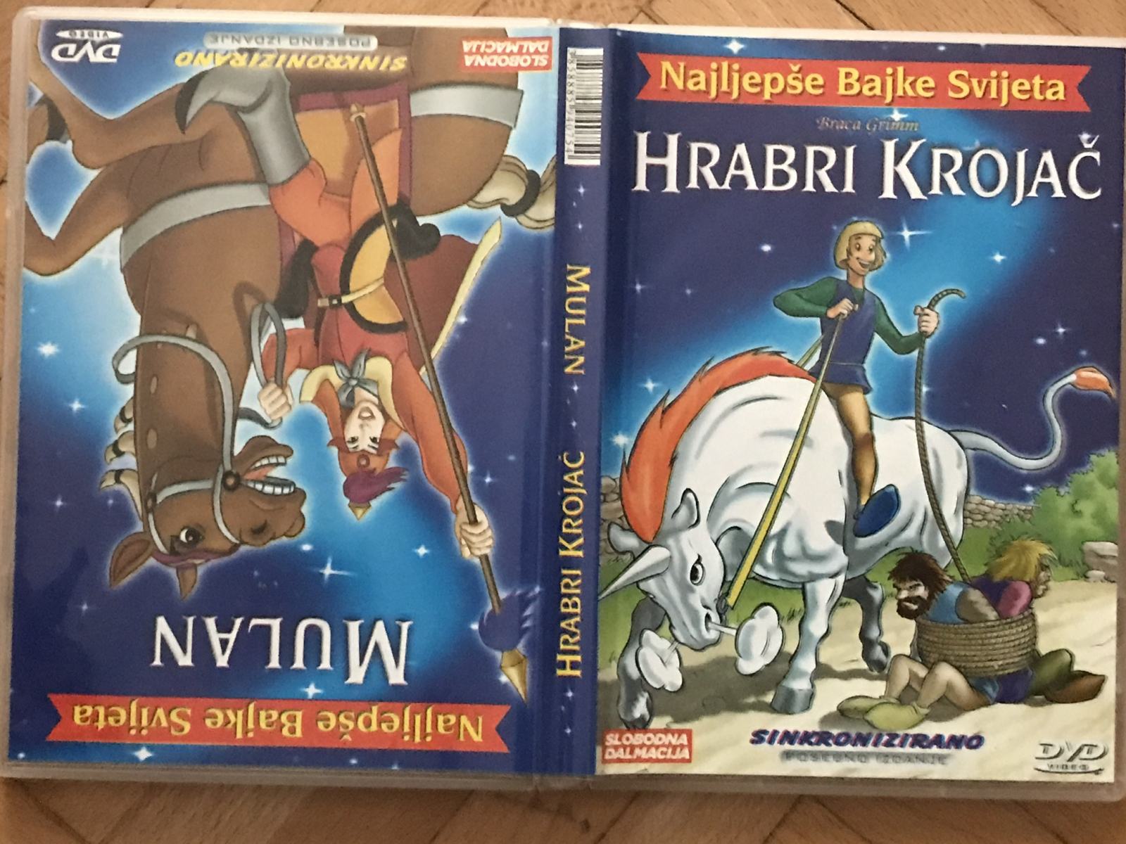 DVD s 2 animirana filma: Mulan + Hrabri krojač / sinkronizirano