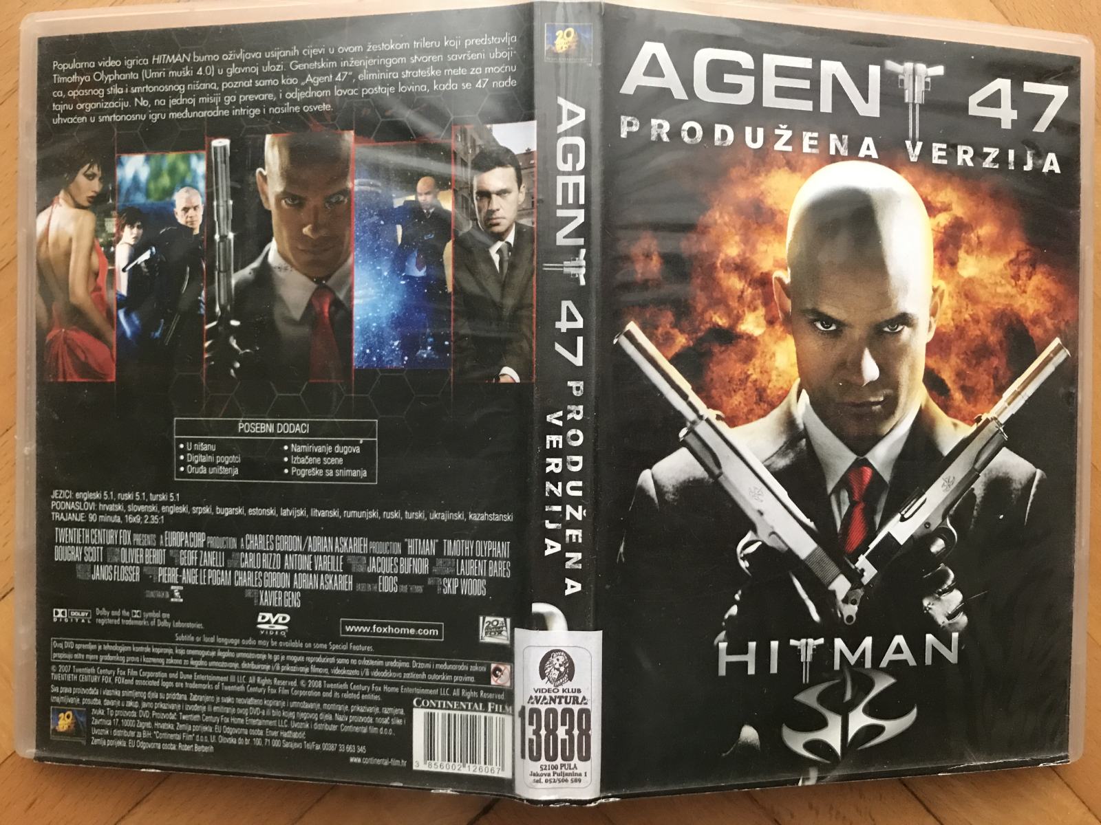 2x DVD-a Agent 47 = Hitman : Unrated / Extreme Edition +dodaci (2007.)
