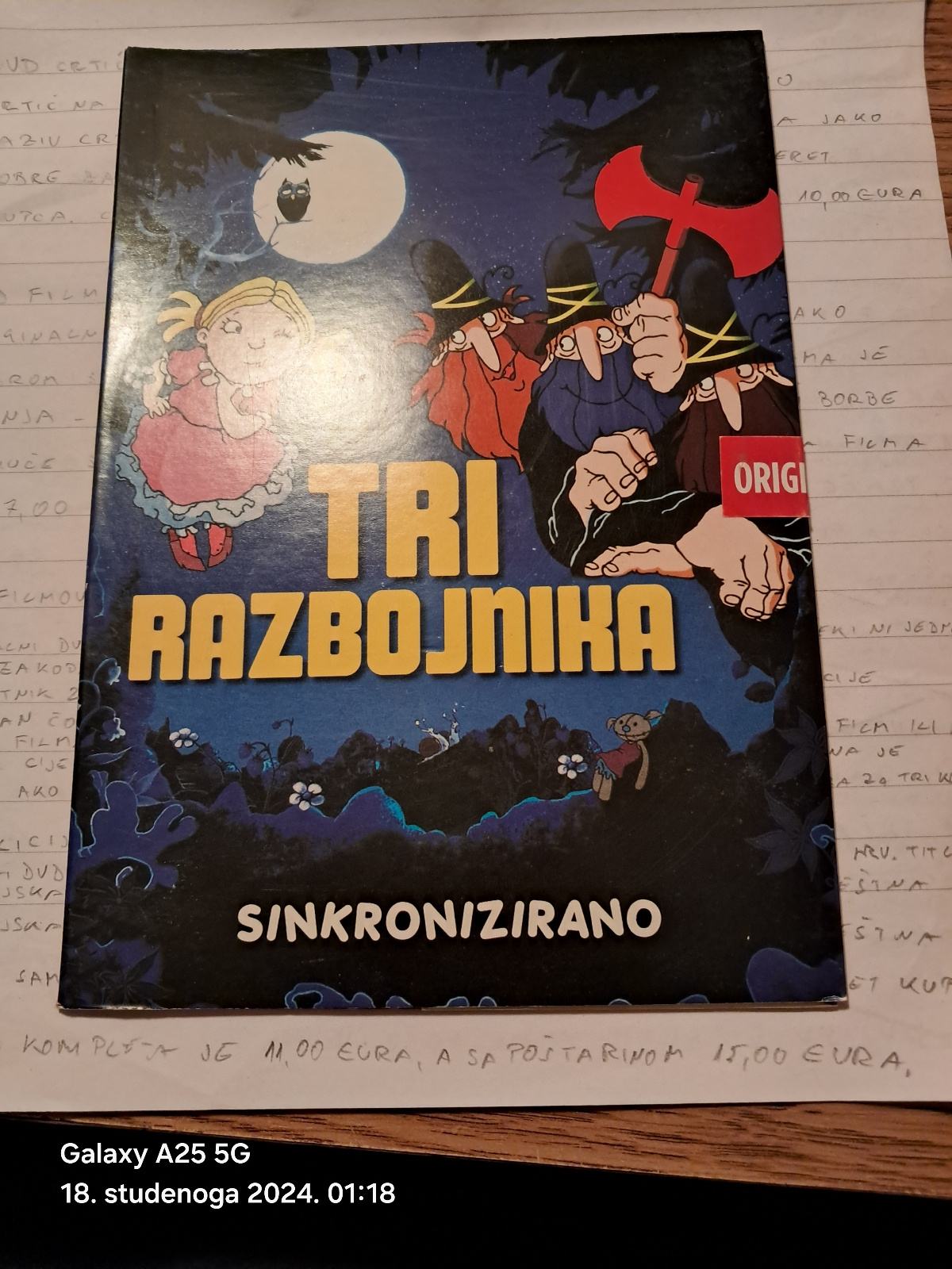 Dvd crtić Tri Razbojnika