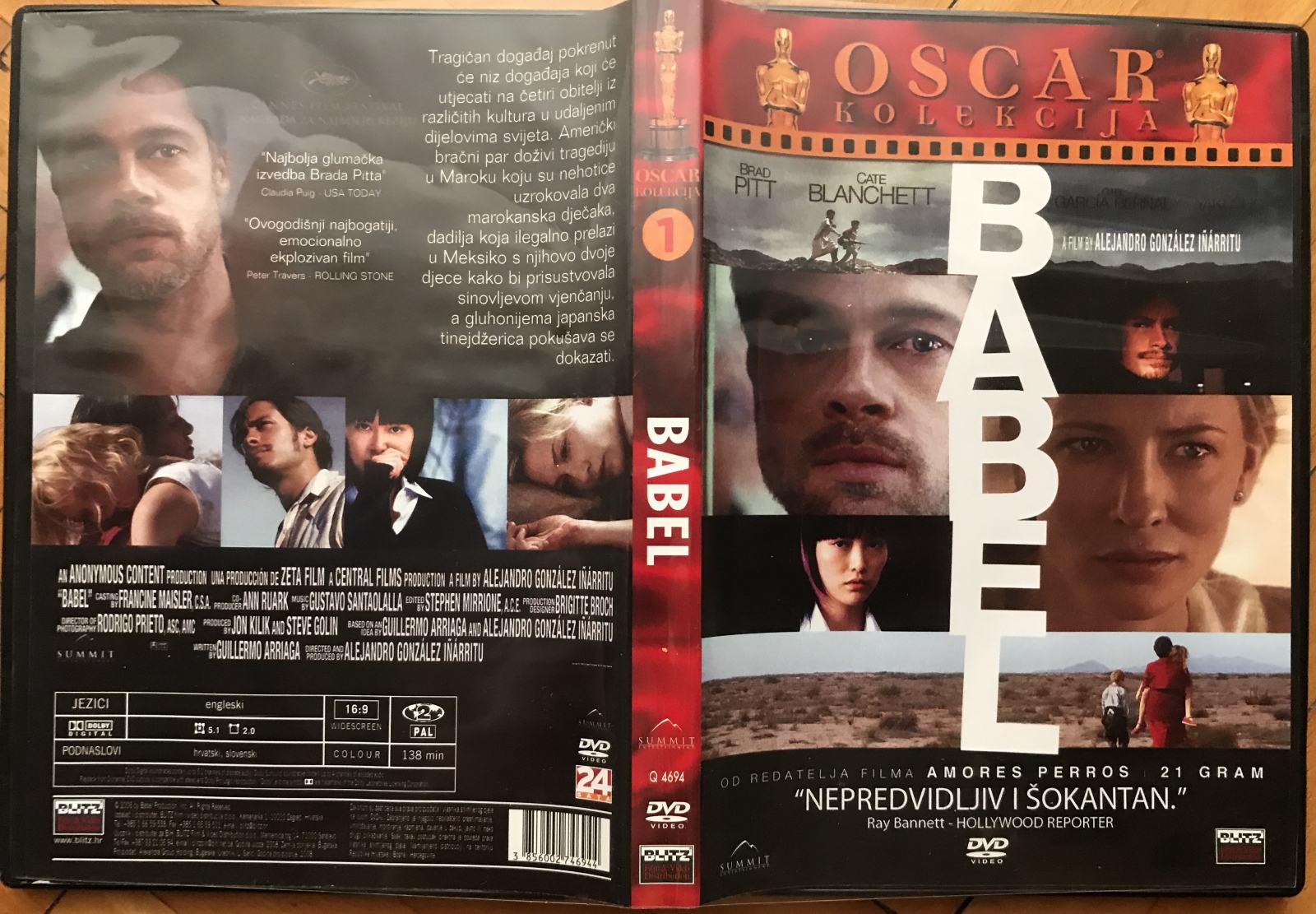 jedan ili dva DVD-a Babel (2006.) Brad Pitt i Cate Blanchett