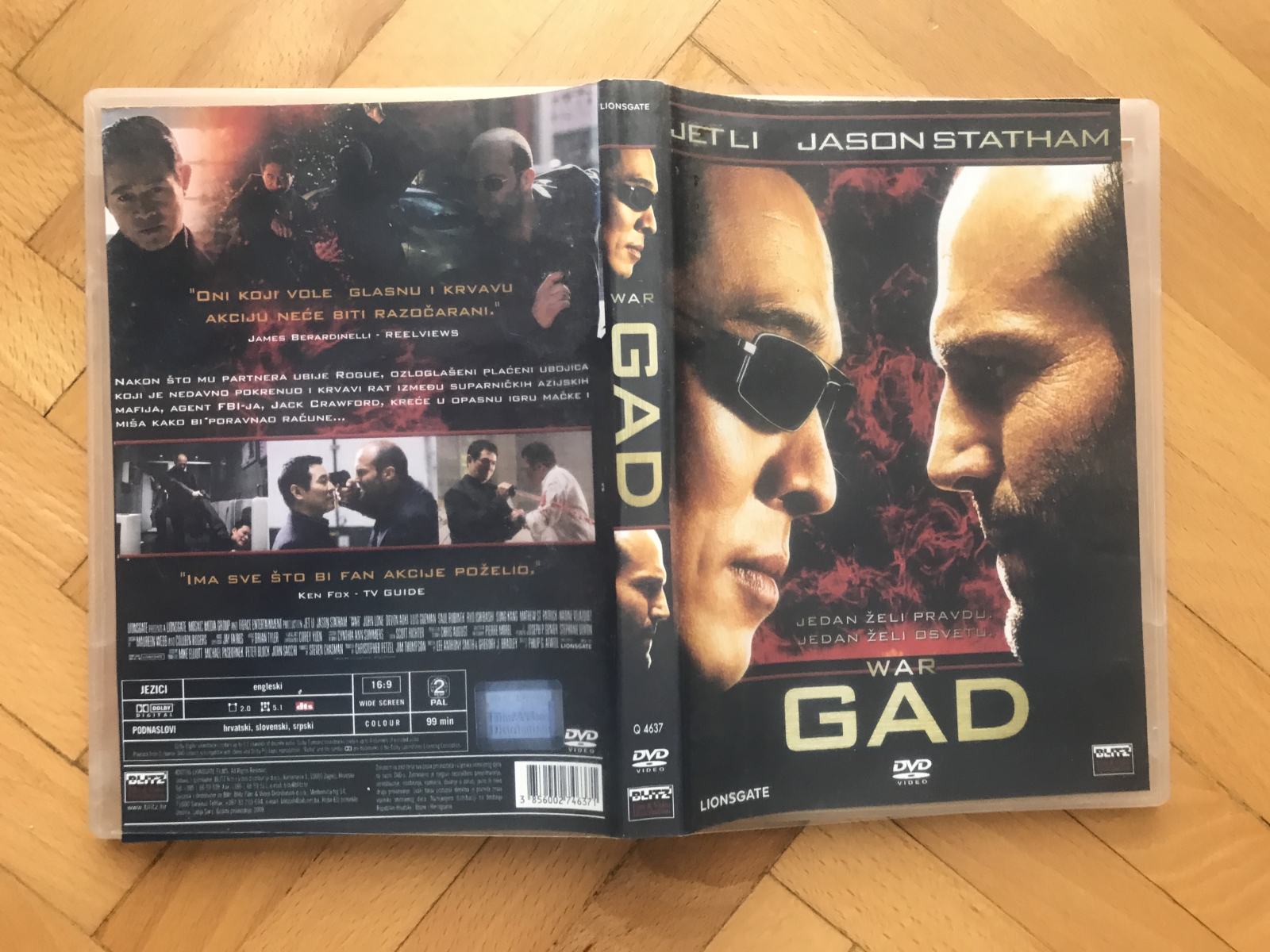 DVD Gad =War(2007.) Jet Li+Jason Statham akcija+triler+kriminalistički