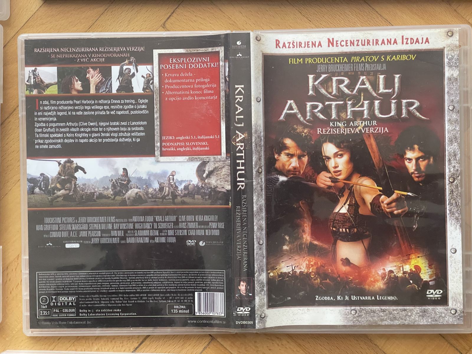3x DVD-a Kralj Arthur = KING ARTHUR (2004.) Clive Owen Keira Knightley