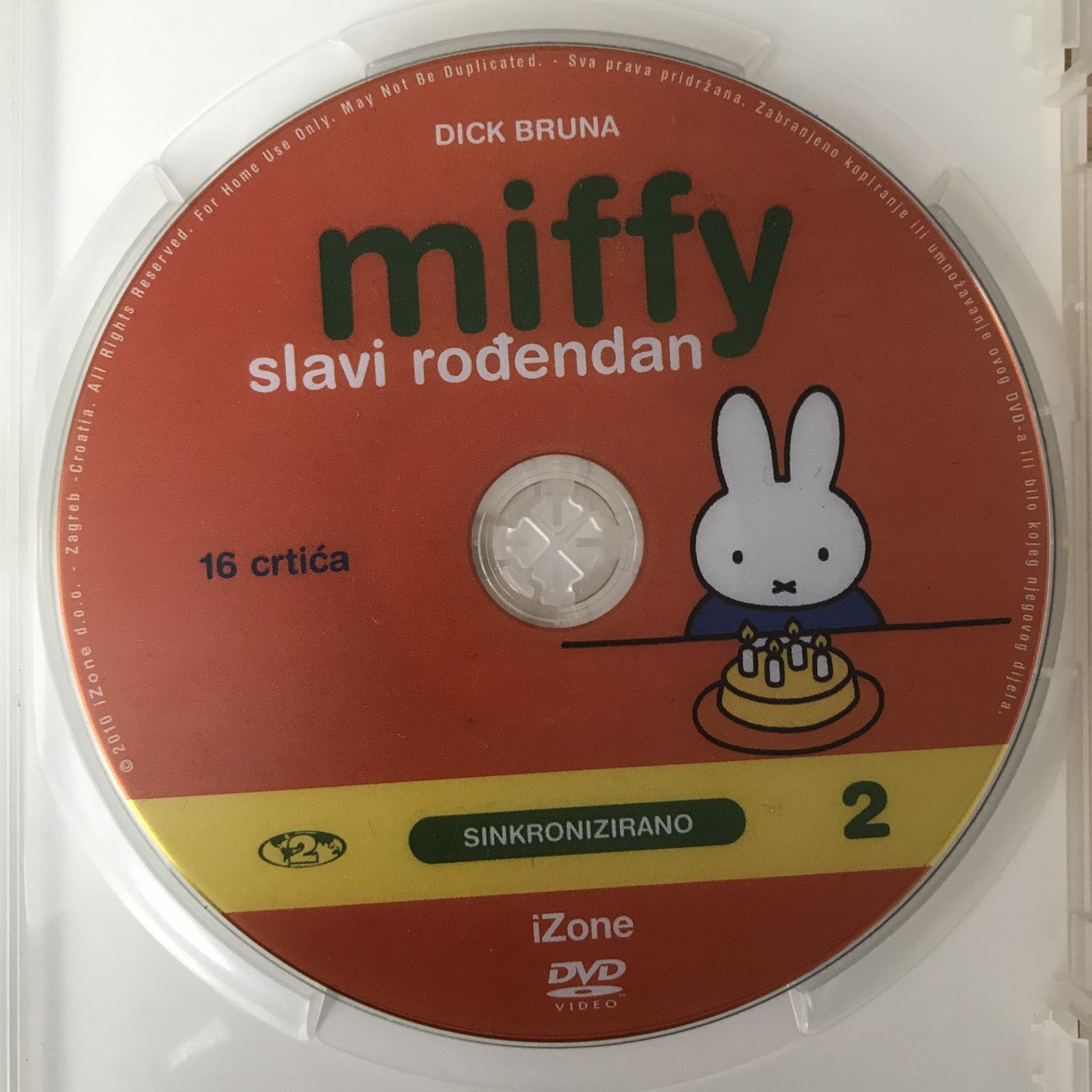 DVD Miffy slavi rođendan / DVD2 sa 16 petominutnih epizoda