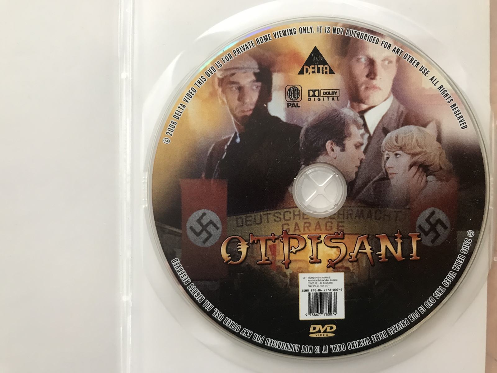 DVD Otpisani (1974.)akcija ratni /glume:Dragan Nikolić Miki Manojlović