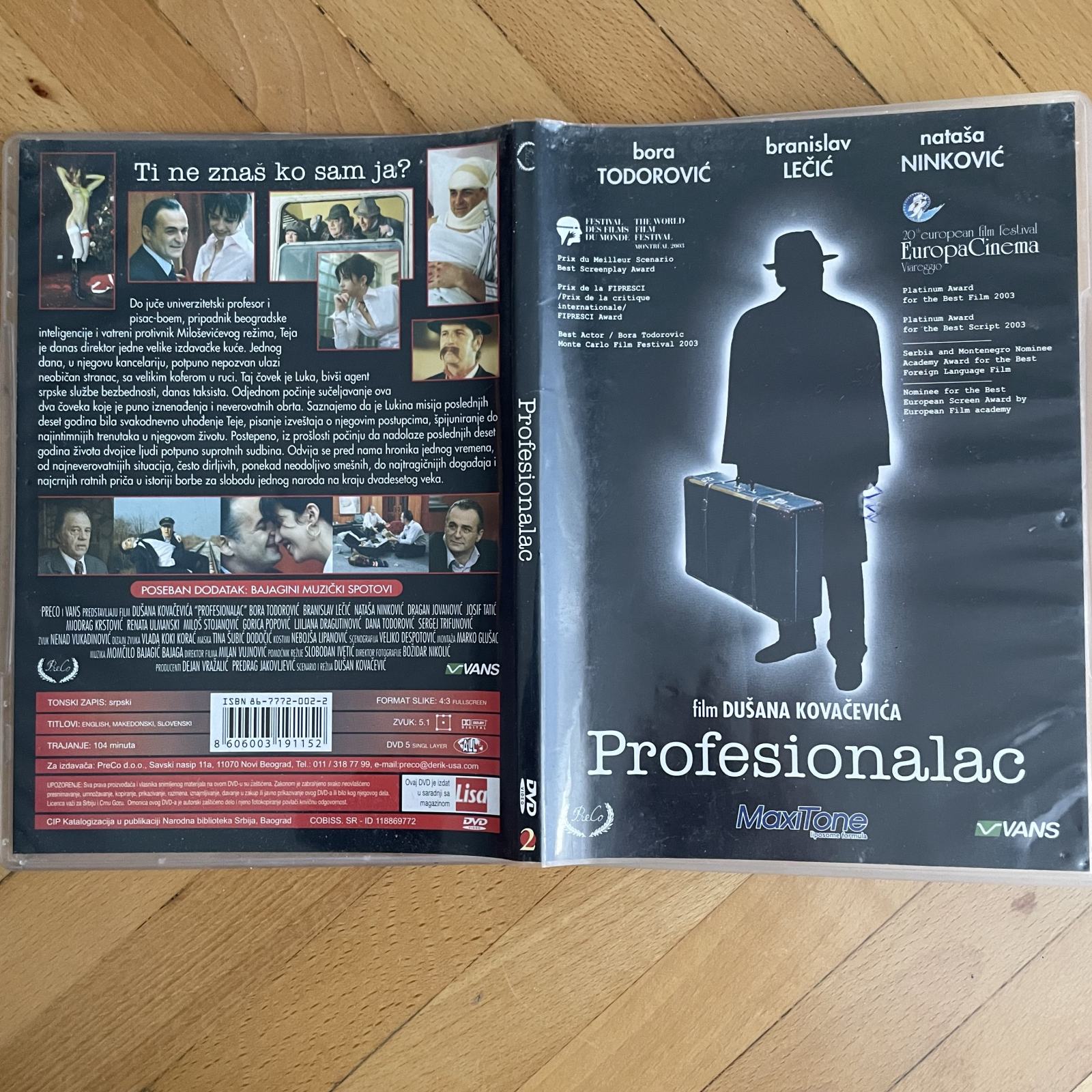 DVD Profesionalac (2003.)režirao Dušan Kovačević / B.Todorović B.Lečić