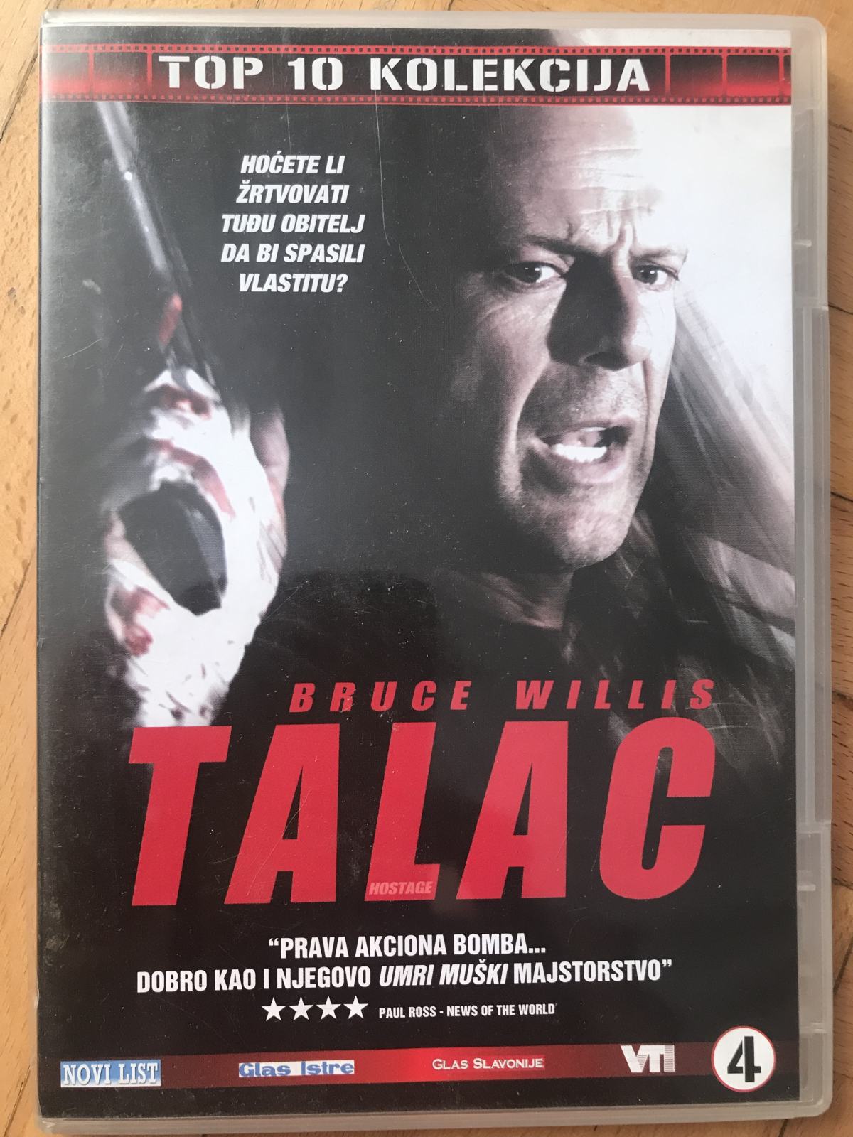 Bruce Willis 2x DVD Talac = HOSTAGE (2005.) akcija triler kriminalist.