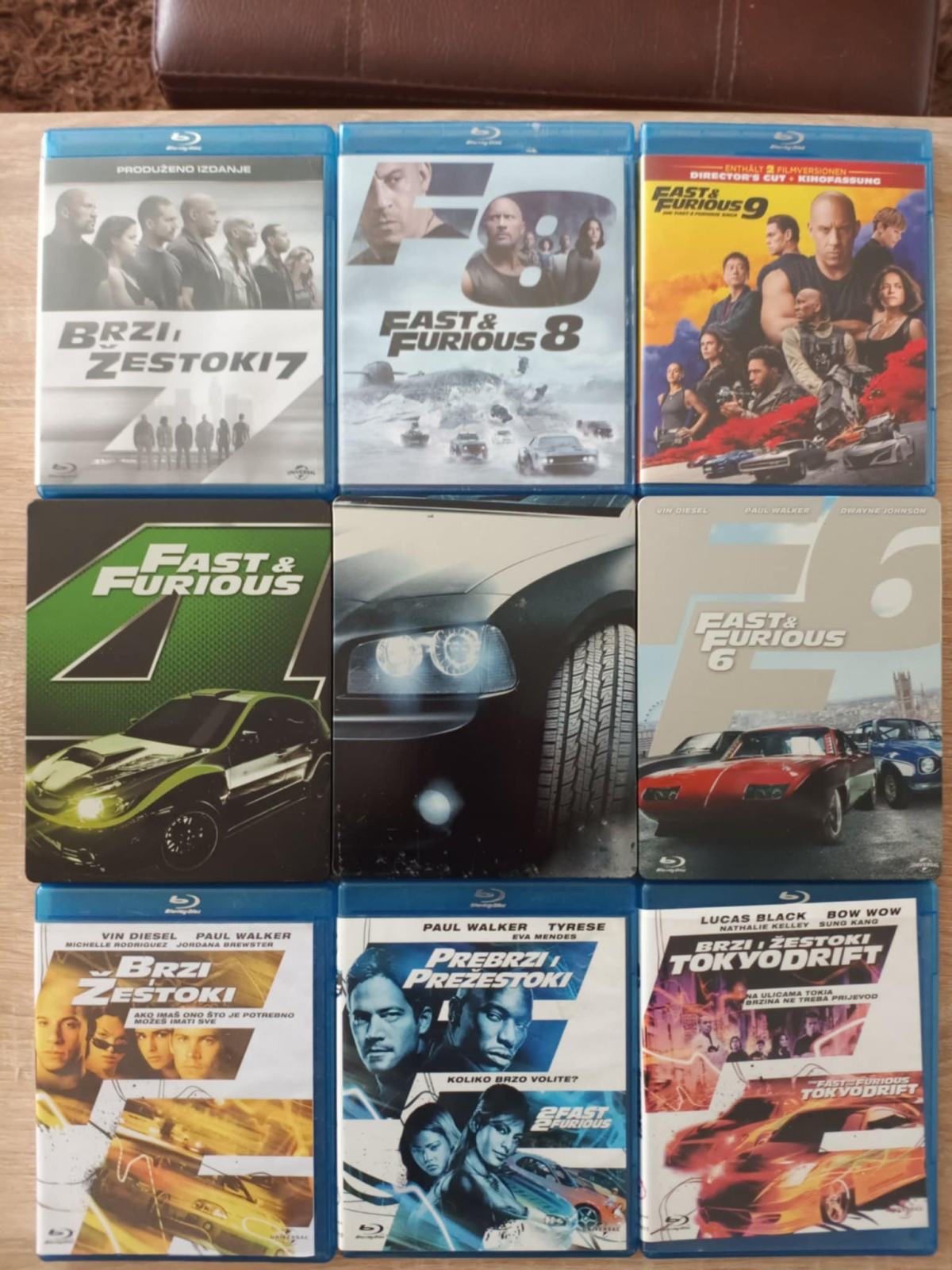 Fast & Furious 1-9 blu-ray /steelbook kolekcija