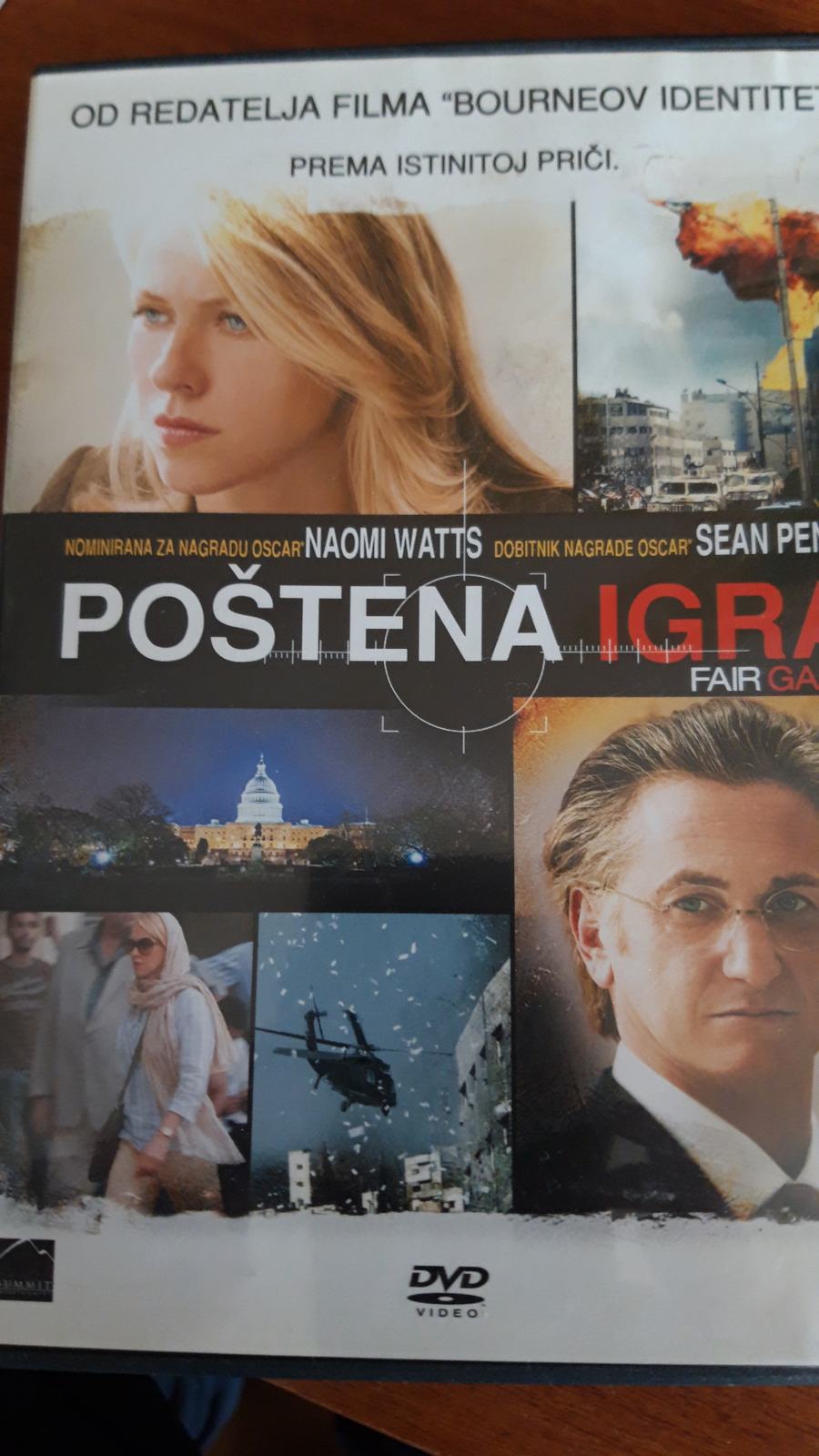 Film Poštena igra, dvd, 2,50 eura