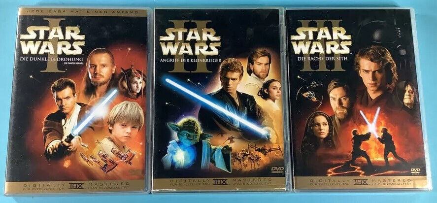 Star Wars Trilogy - 1-3 / I II III / 6 DVD Film Set