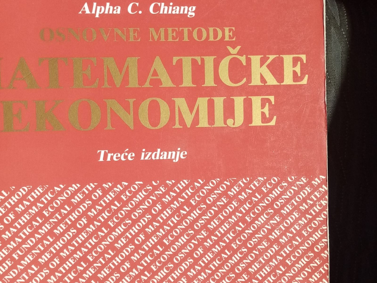 Alpha C. Chiang, Osnovne metode matematičke ekonomije