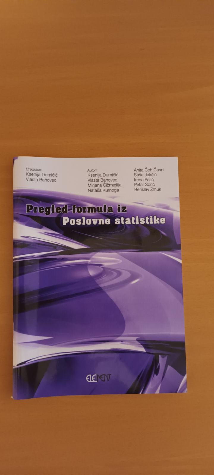 Poslovna statistika - knjiga i pregled formula