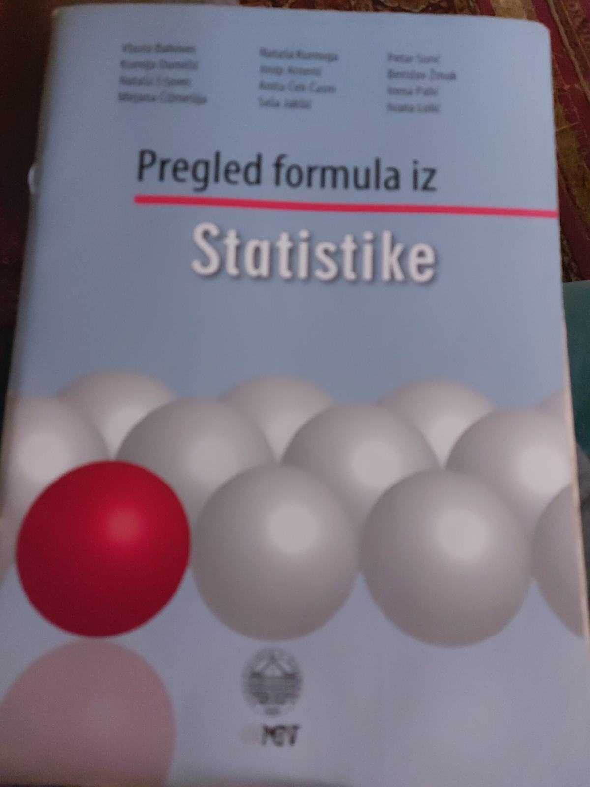 Prodajem pregled formula iz statistike