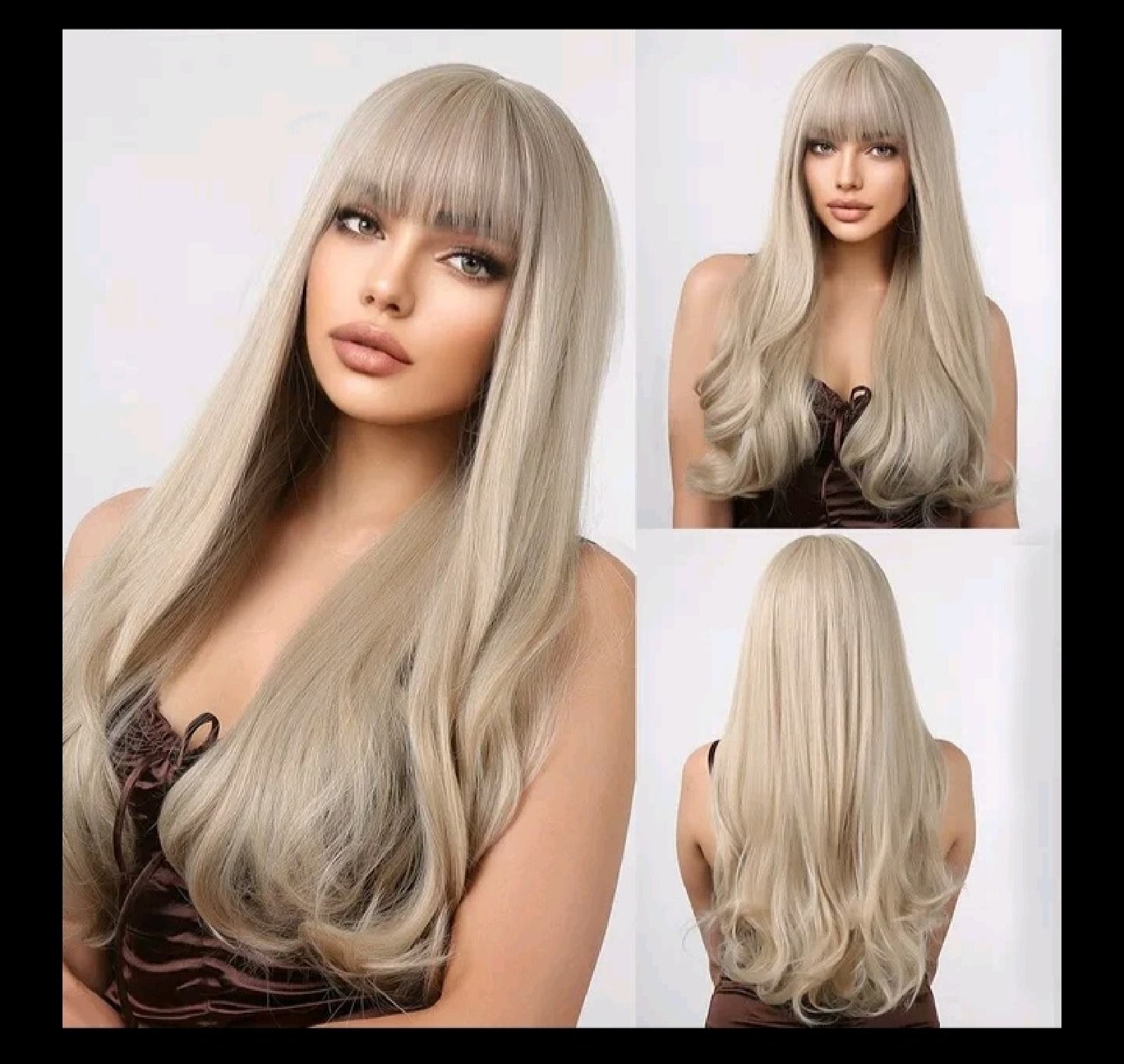 Perika nova duga sa šiškama blond prirodan izgled kose